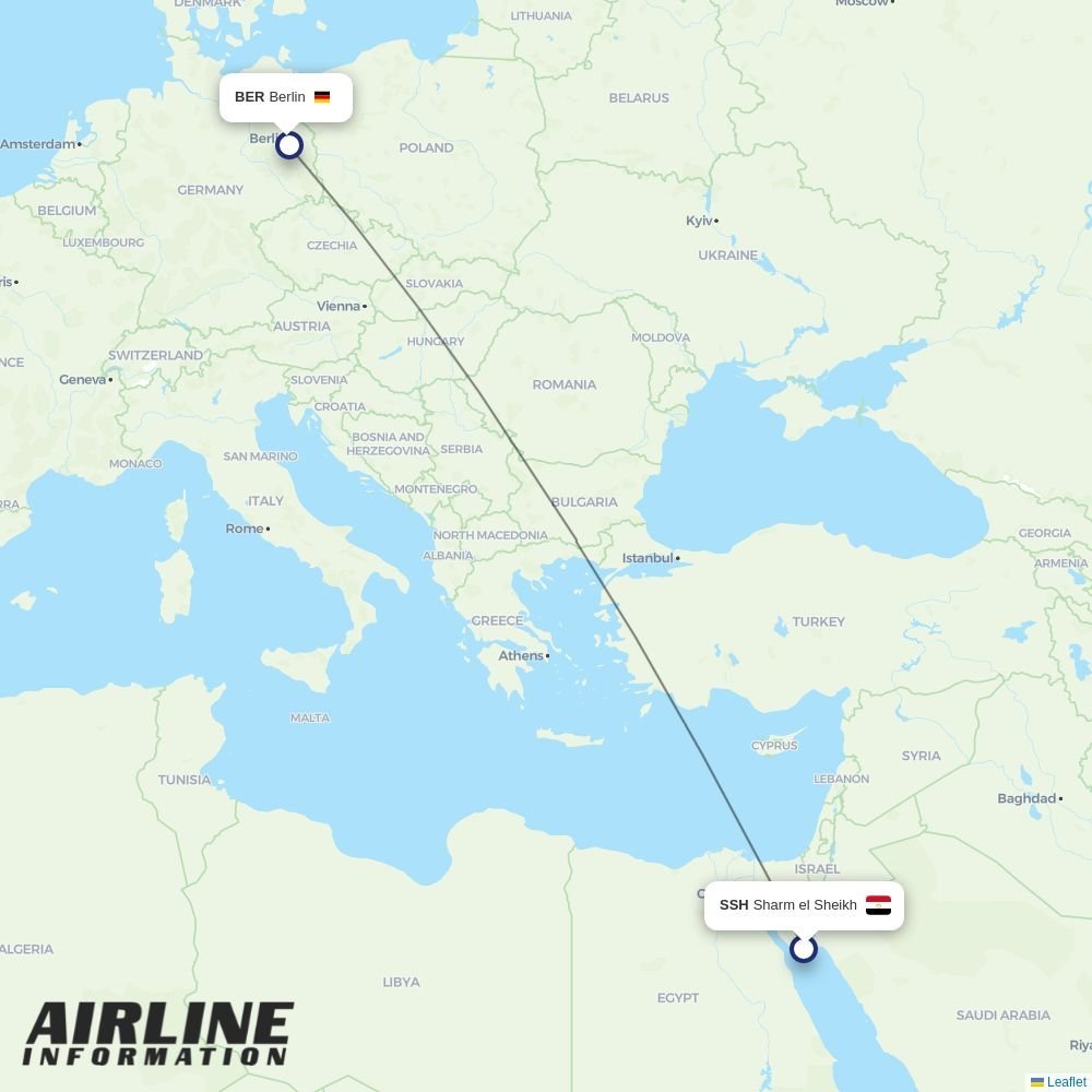 Airlines with flights from Sharm el Sheikh to Berlin (SSH to BER ...