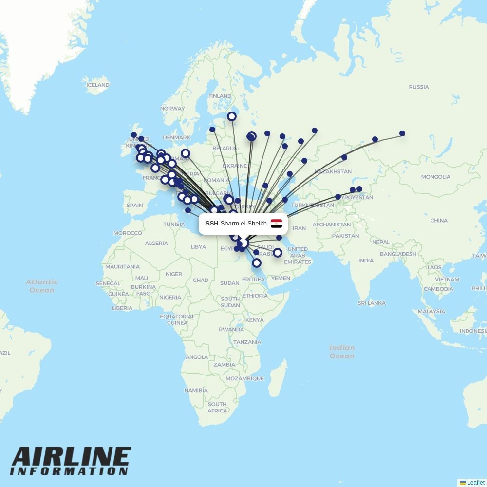 easyJet flights from Sharm el Sheikh (SSH) | Airline Information