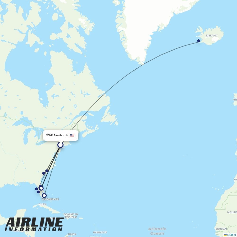 Allegiant flights from Newburgh (SWF) | Airline Information