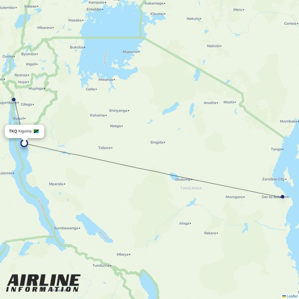 Air Tanzania flights from Kigoma (TKQ) | Airline Information