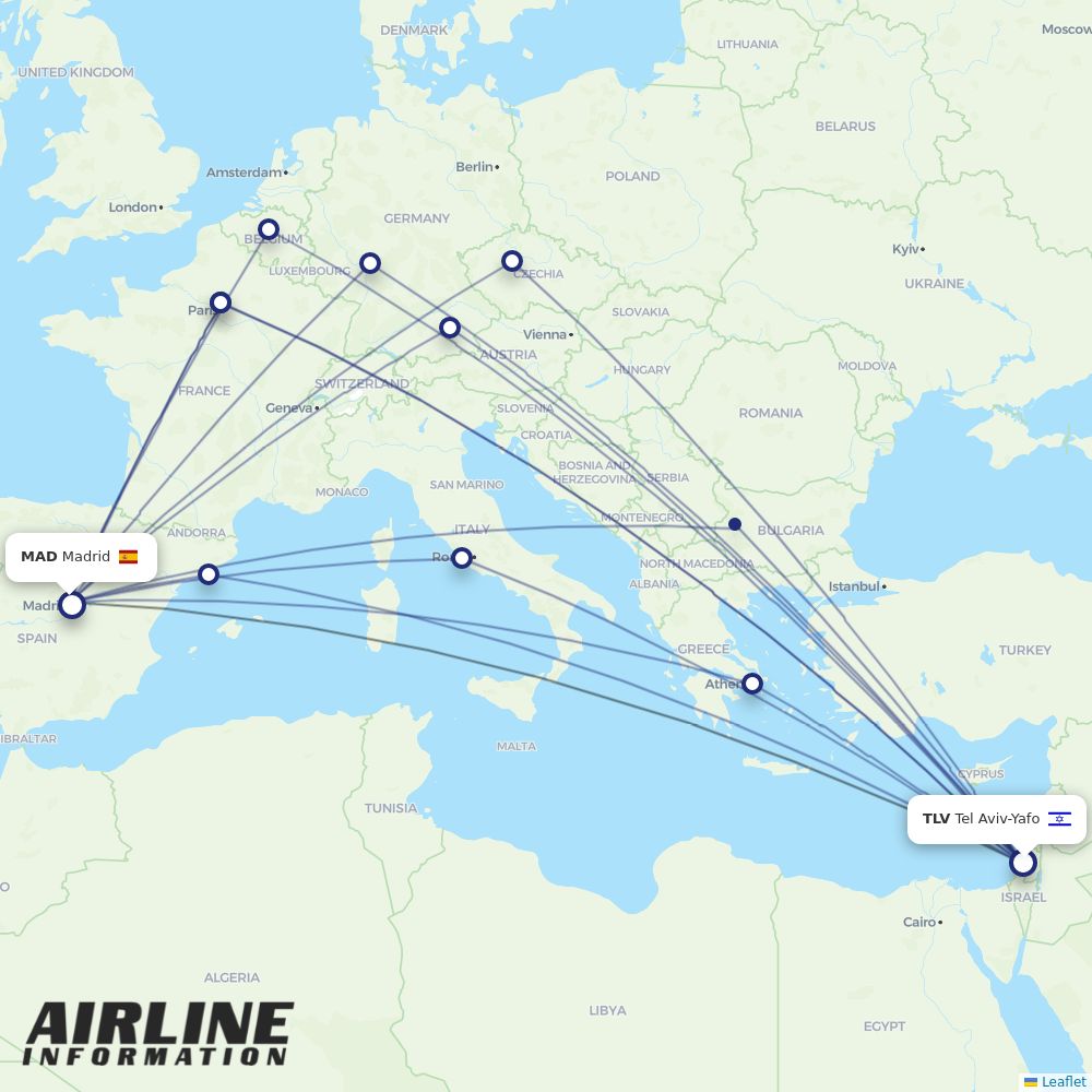 Airlines with flights from Tel Aviv-Yafo to Madrid (TLV to MAD ...
