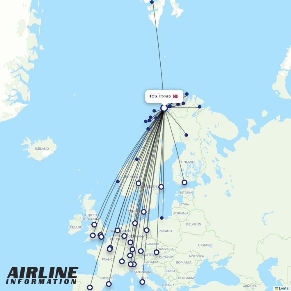 Edelweiss flights from Tromso (TOS) | Airline Information