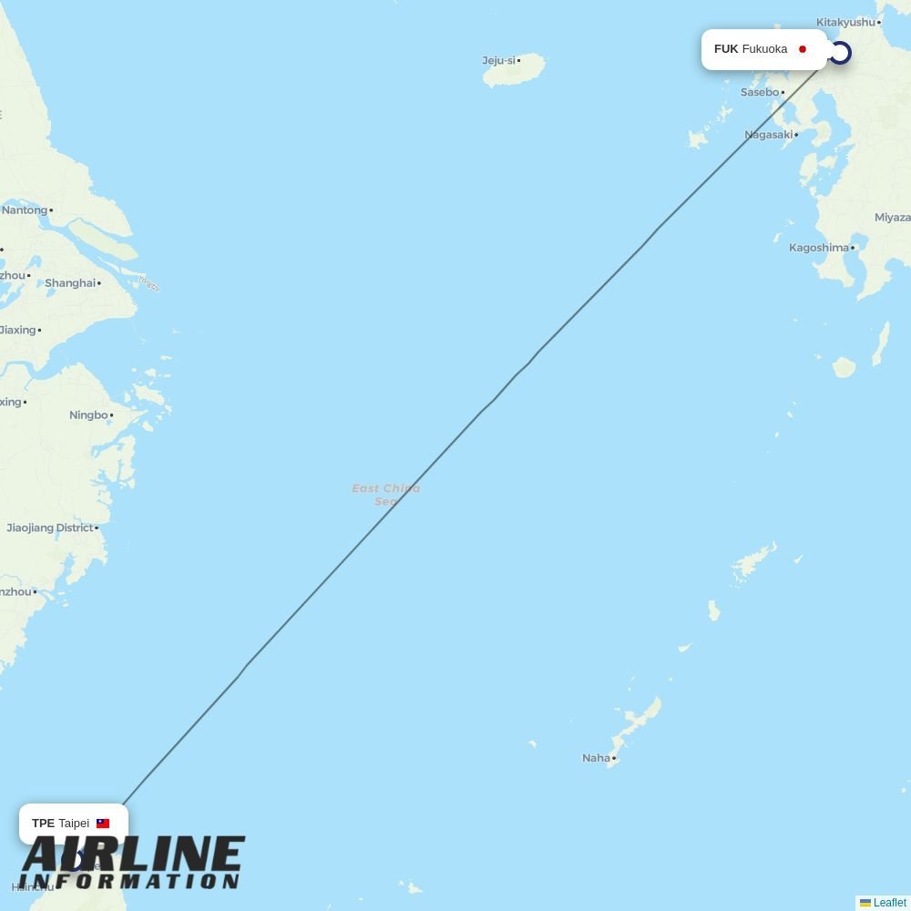 Airlines with flights from Taipei to Fukuoka (TPE to FUK) | Airline ...
