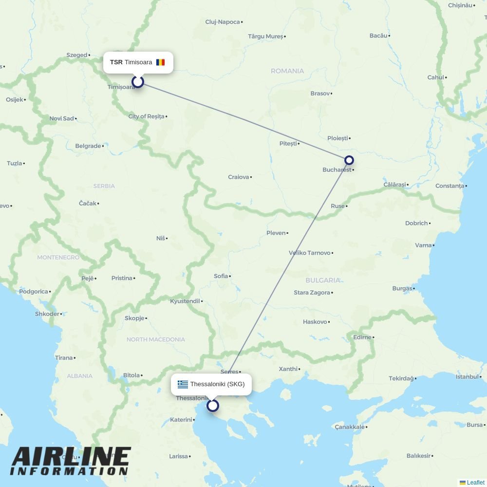 Airlines with flights from Timisoara to Thessaloniki (TSR to SKG ...