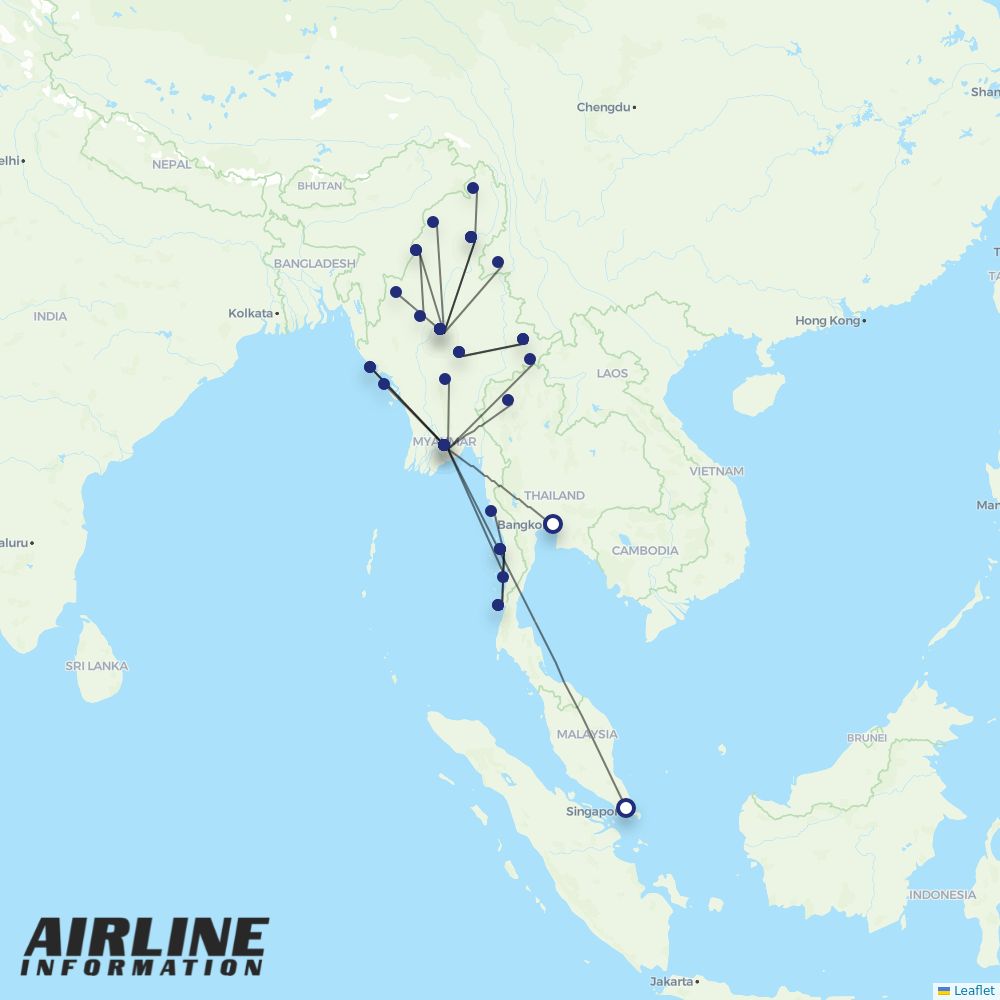 Myanmar National Airlines - UB - flights, aircrafts, destinations ...