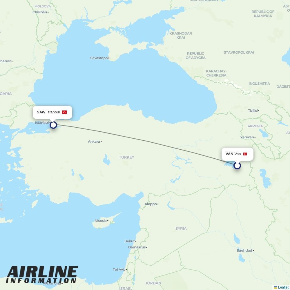 Airlines with flights from Van to Istanbul (VAN to SAW) | Airline ...