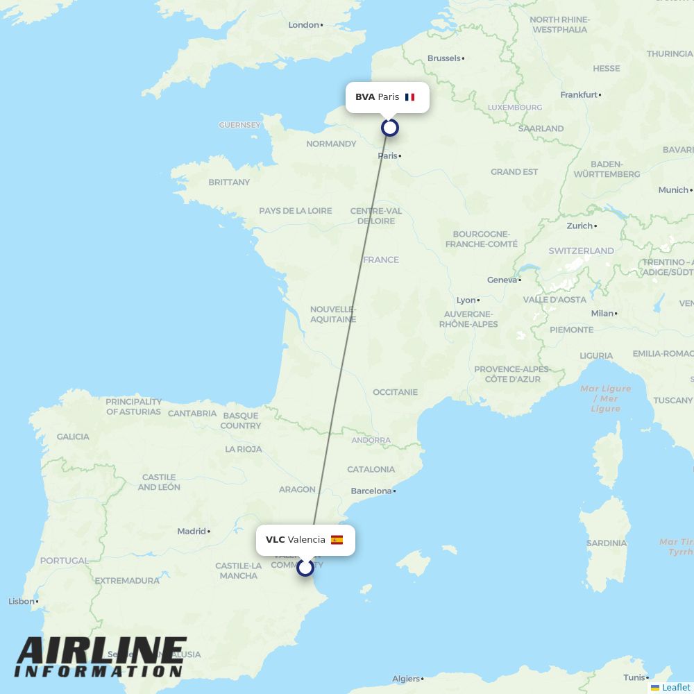 Airlines with flights from Valencia to Paris (VLC to BVA) | Airline ...