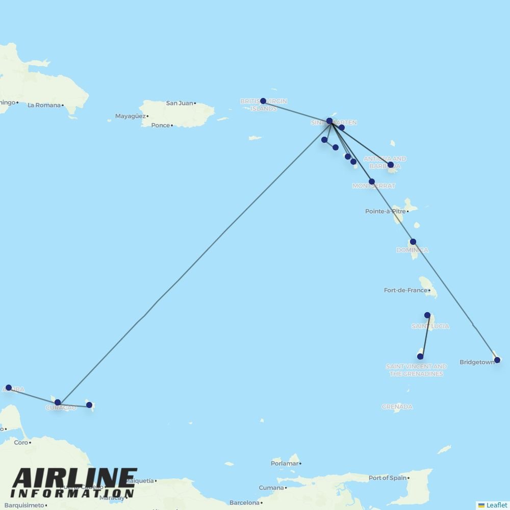 Winair flights from Sint Maarten (SXM) | Airline Information