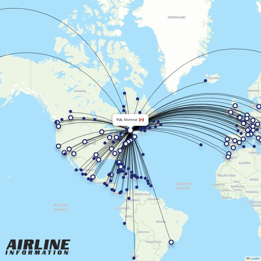 Air Canada flights from Montreal (YUL) | Airline Information
