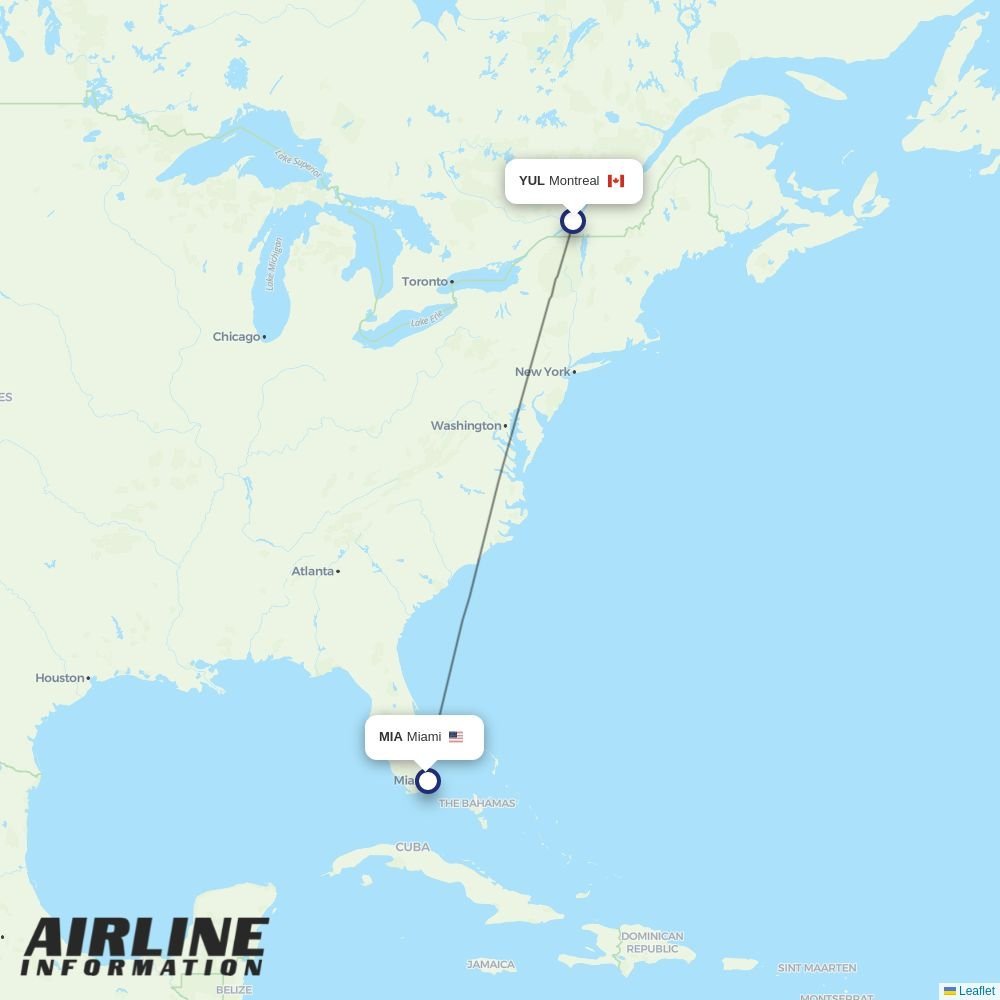Airlines with flights from Montreal to Miami (YUL to MIA) | Airline ...