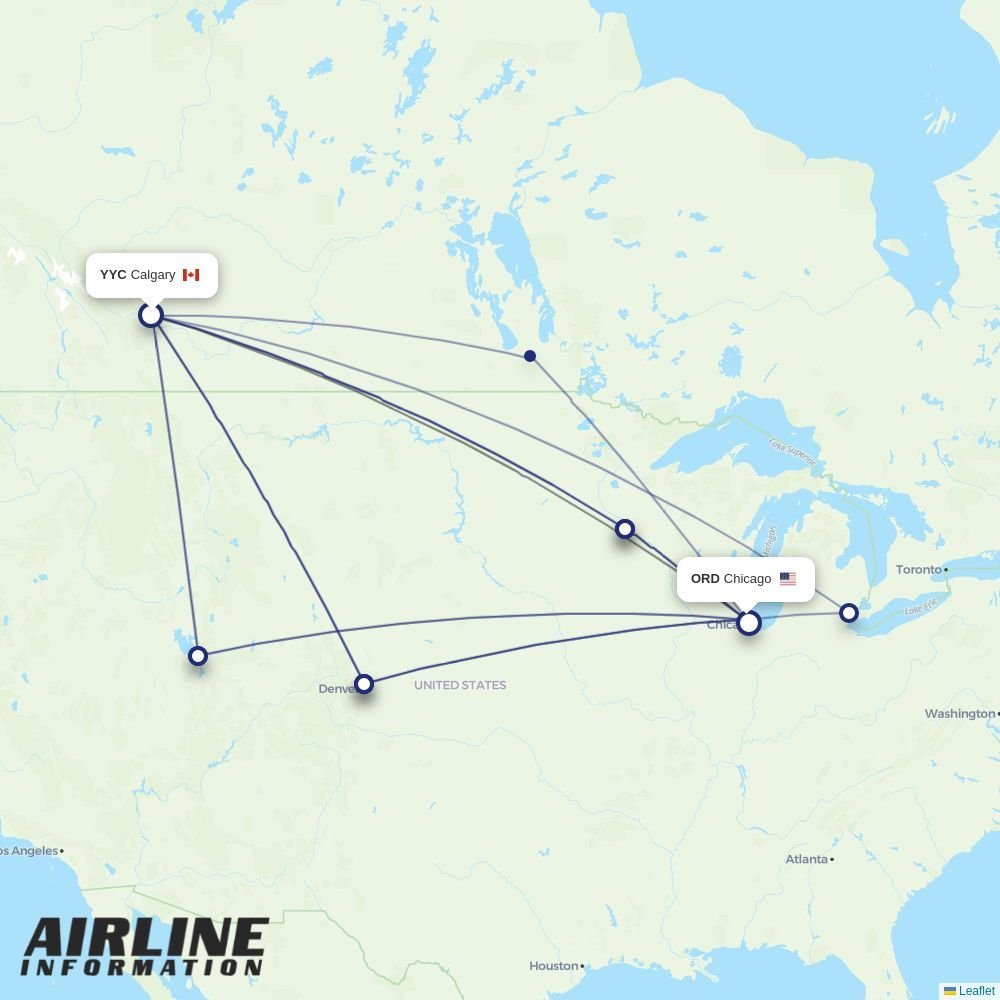 Airlines with flights from Calgary to Chicago (YYC to ORD) | Airline ...