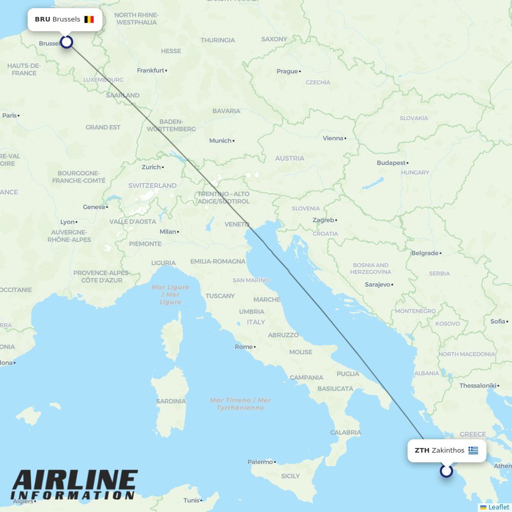 TUI fly flights from Zakinthos (ZTH) | Airline Information